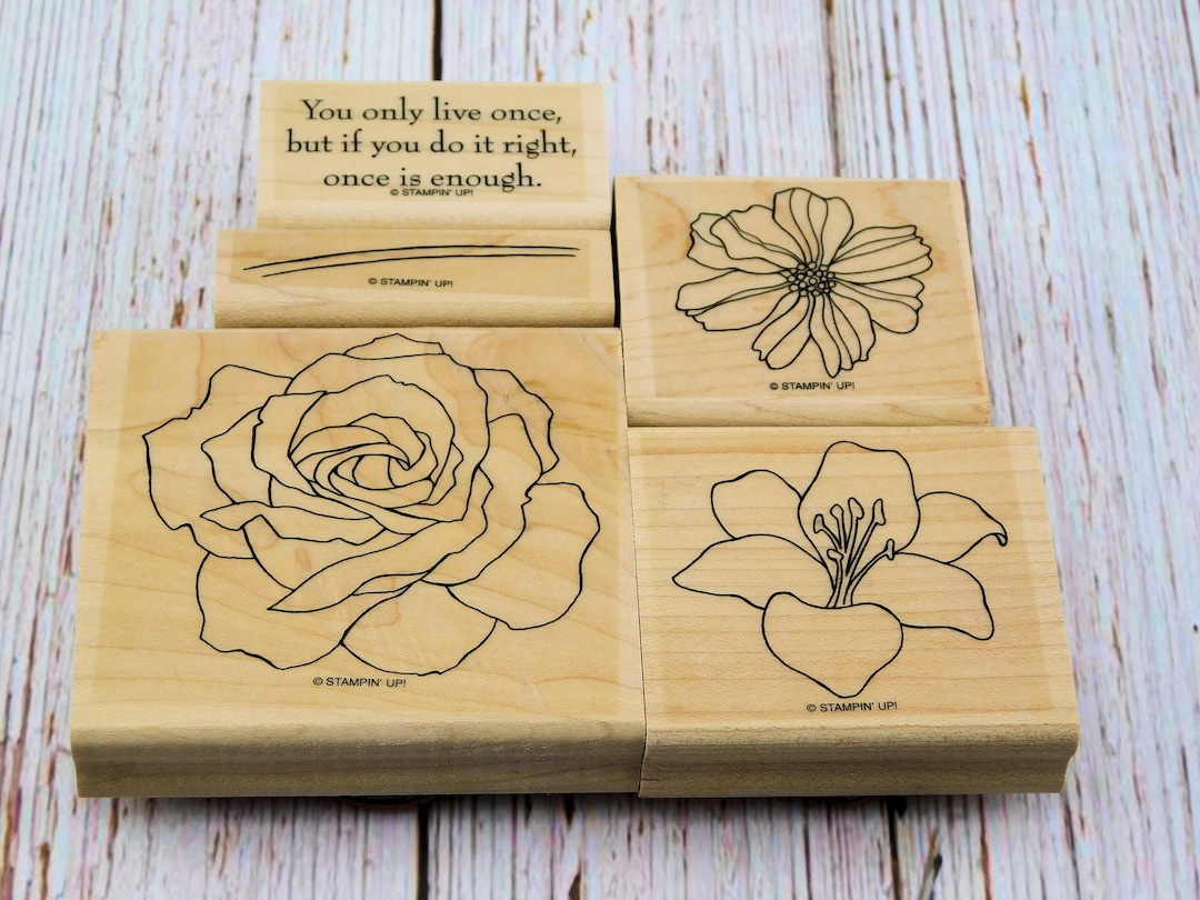 Flower Rubber Stamps Botanical Stamps Fifth Avenue Floral Stampin up ...