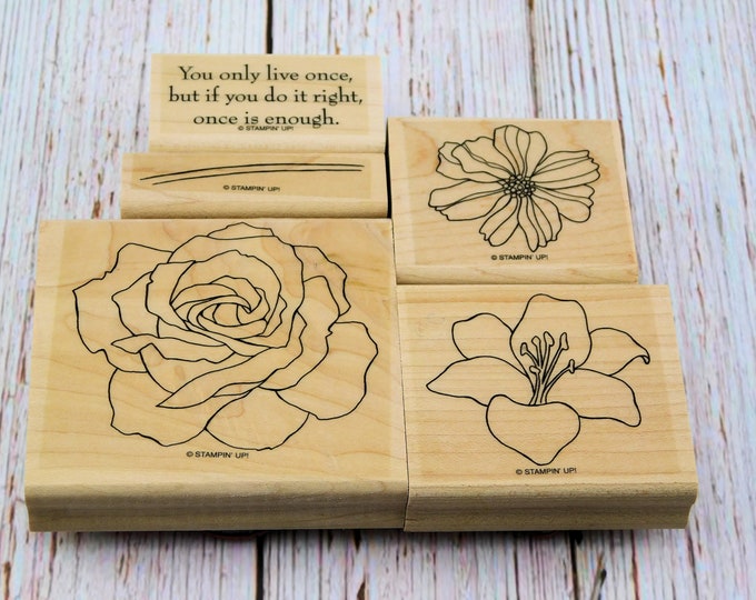 Flower Rubber Stamps Botanical Stamps Fifth Avenue Floral Stampin up ...