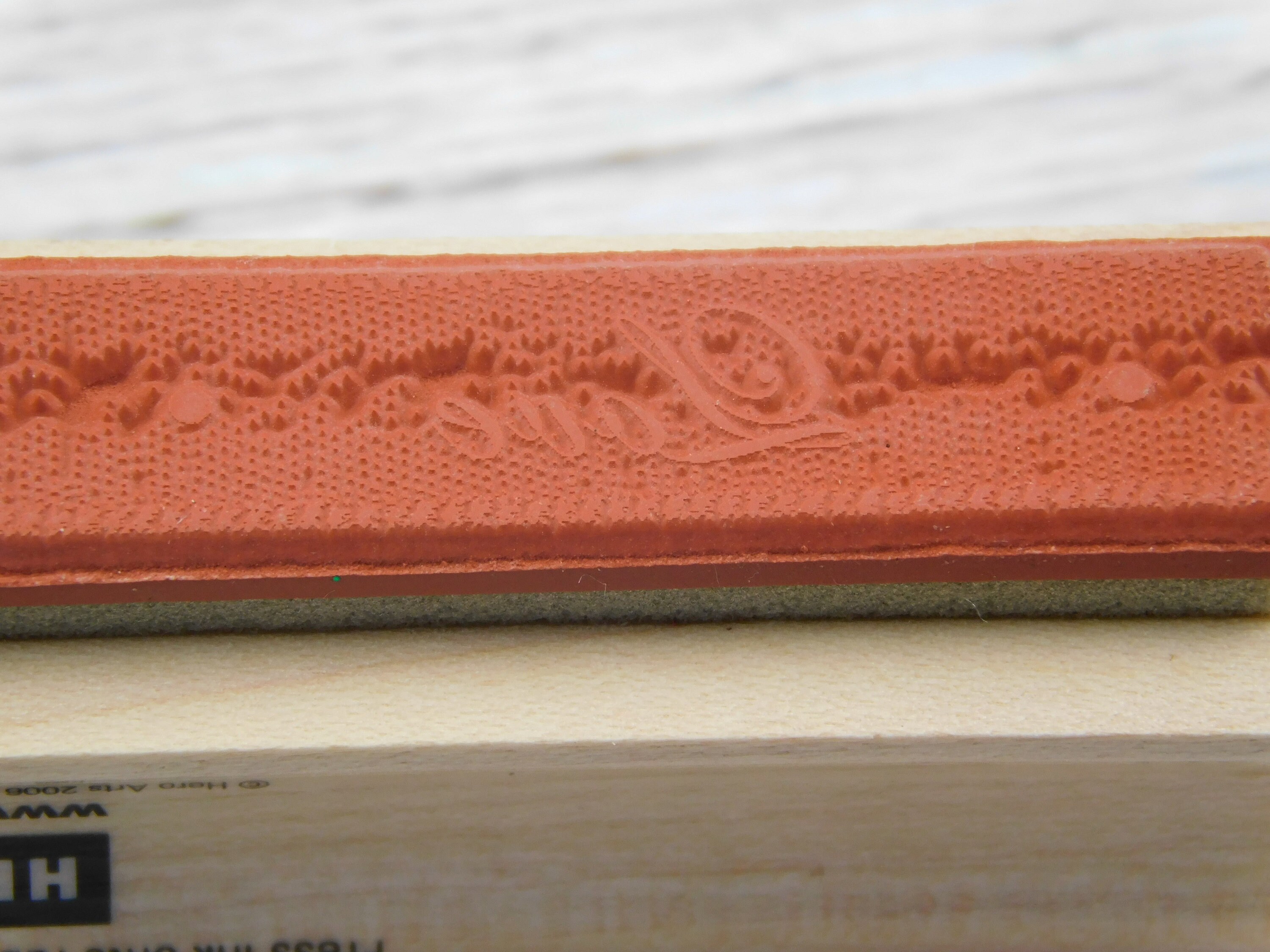 Love Text Stamp Love Ribbon Hero Arts Rubber Stamp Wood Mount Stamp - Etsy