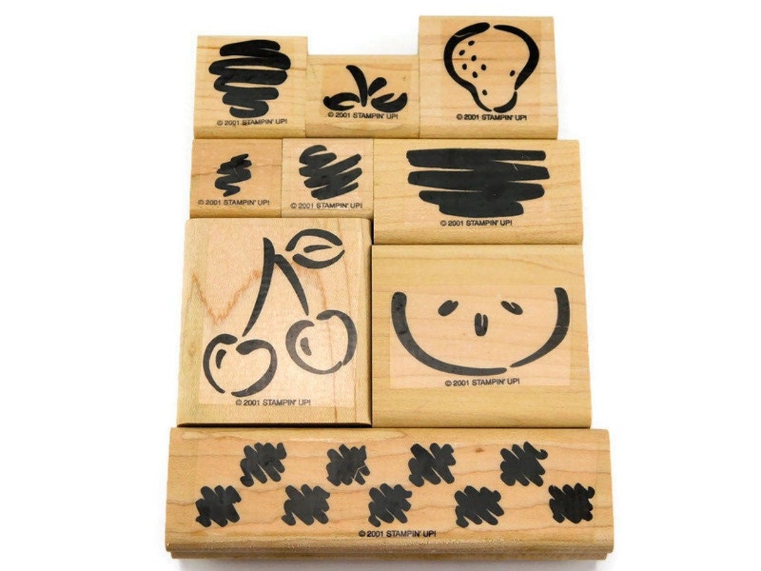 Fruit Rubber Stamps - Stampin up Stamps - Fruit Medley - Wood Mount ...