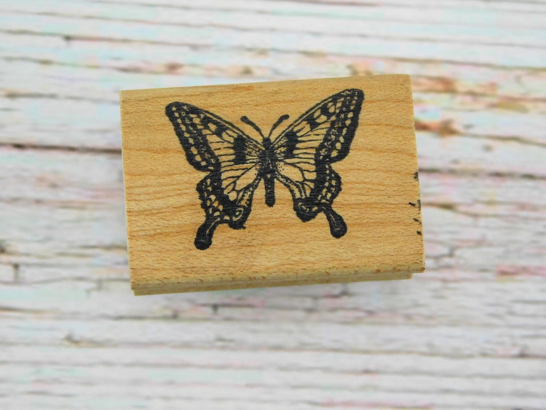 Butterfly Stamp - Swallowtail Butterfly - Double D Rubber Stamps - Wood ...