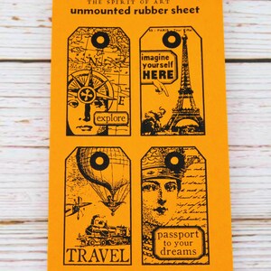 Travel Stamps Travel Journal Stamp Set Invoke Rubber Stamps Travel Tags ...