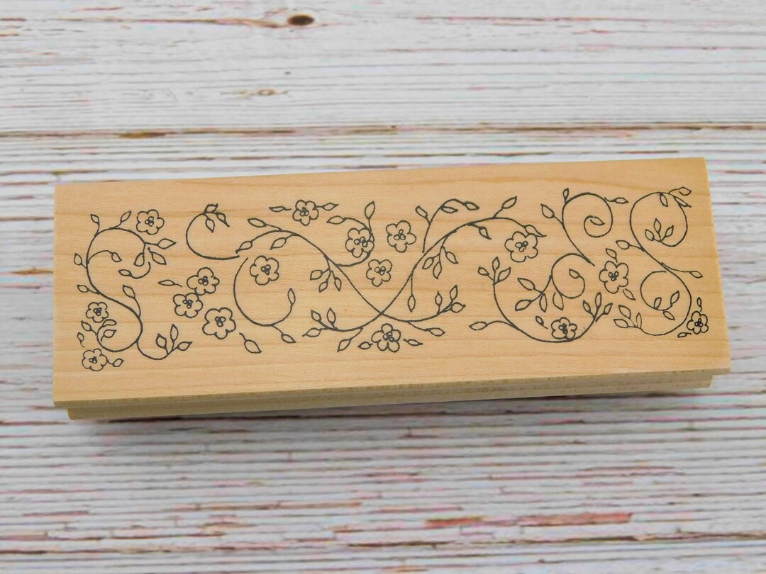 Vining Flower Border Stamp - Floral Rubber Stamp - Great Impressions ...