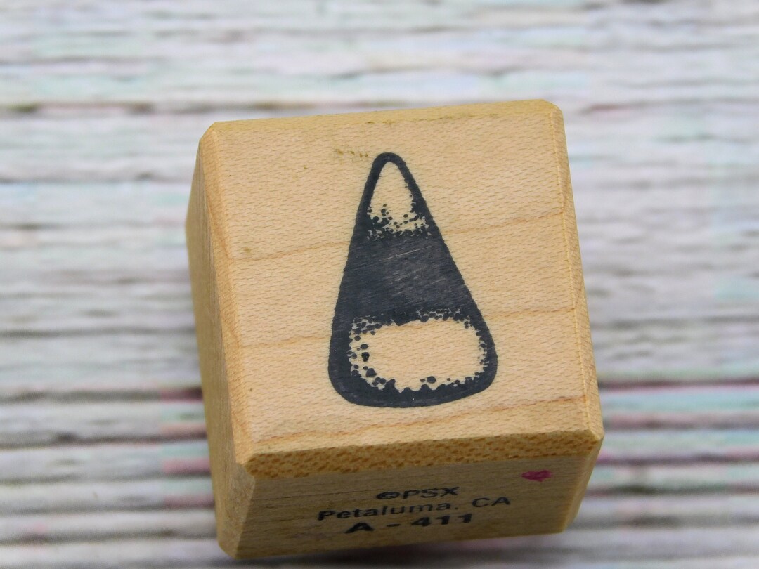 Candy Corn Stamp - Halloween Candy Corn - PSX Rubber Stamp - Wood ...