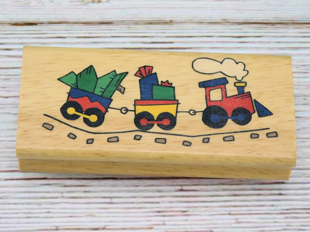 Train Rubber Stamp Christmas Train Canadian Maple Collections Wood ...