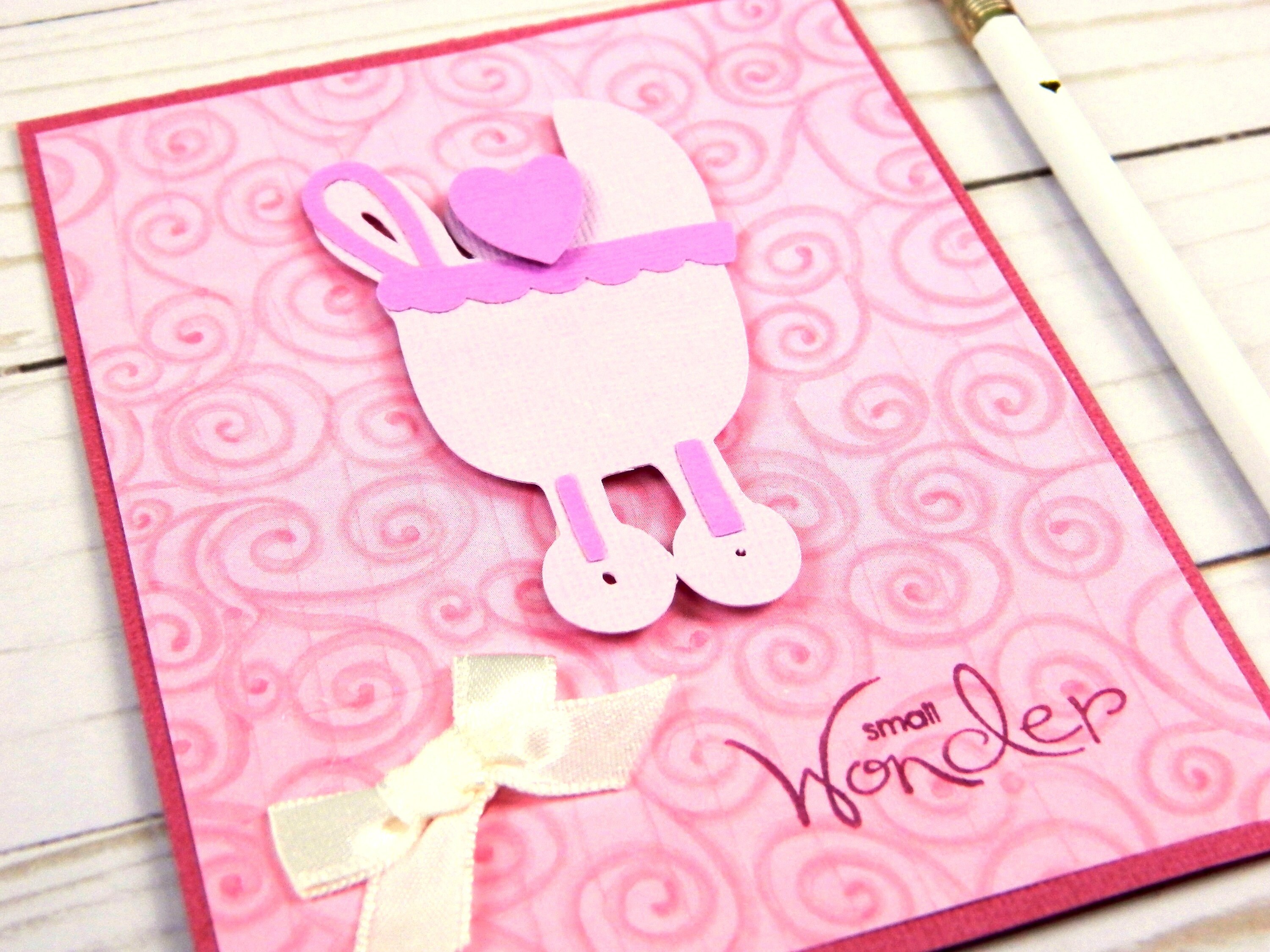 New Baby Cards Its A Girl Pink Stroller Baby Shower Card - Etsy