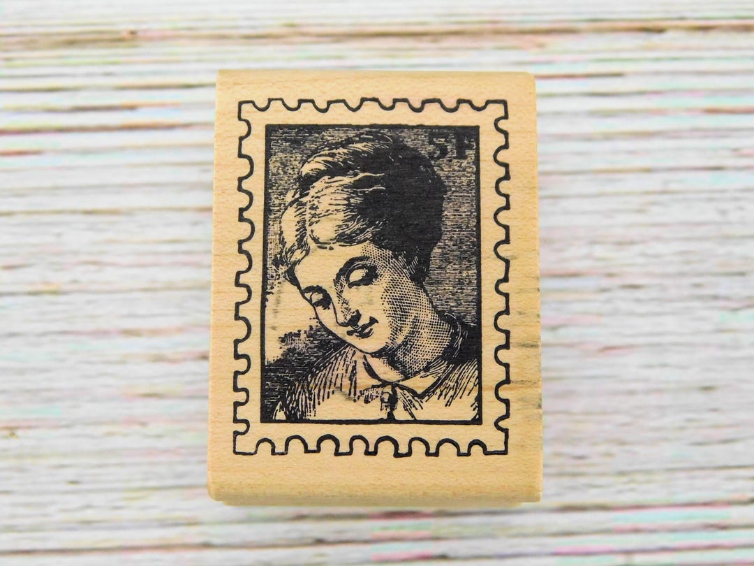 Vintage Style Woman Rubber Stamp – Magenta Rubber Stamp – Victorian ...