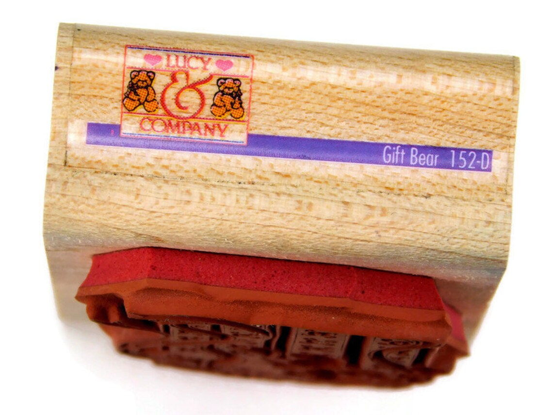 Bear Rubber Stamp Gift Bear Stamp Rubber Stampede Wood - Etsy