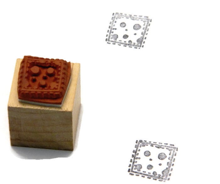 Random Dots Rubber Stamp Small Dots Stamp Wood Mounted Stamp - Etsy