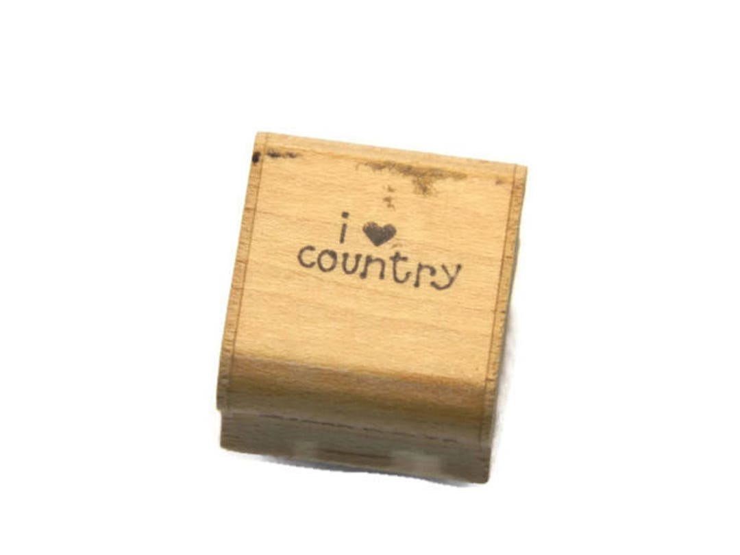 I Love Country Stamp Country Sentiments DOTS Rubber Stamp - Etsy