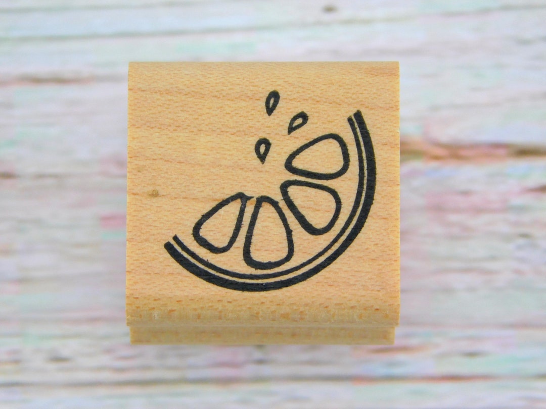 Fruit Slice Stamp - Citrus Rubber Stamp - Lemon Slice - Orange Slice ...