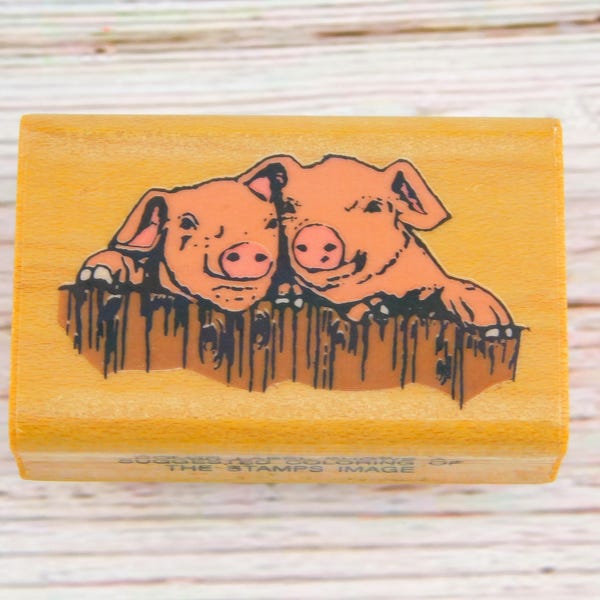Pig Rubber Stamp - Etsy