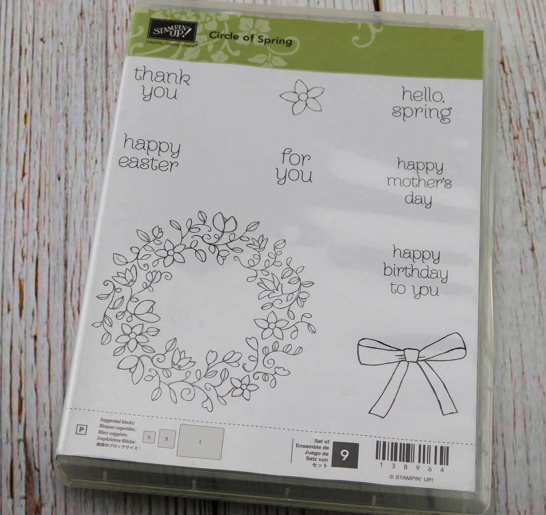 Stampin up Stamps Circle of Spring Clear Cling Stamp Set Unmounted ...