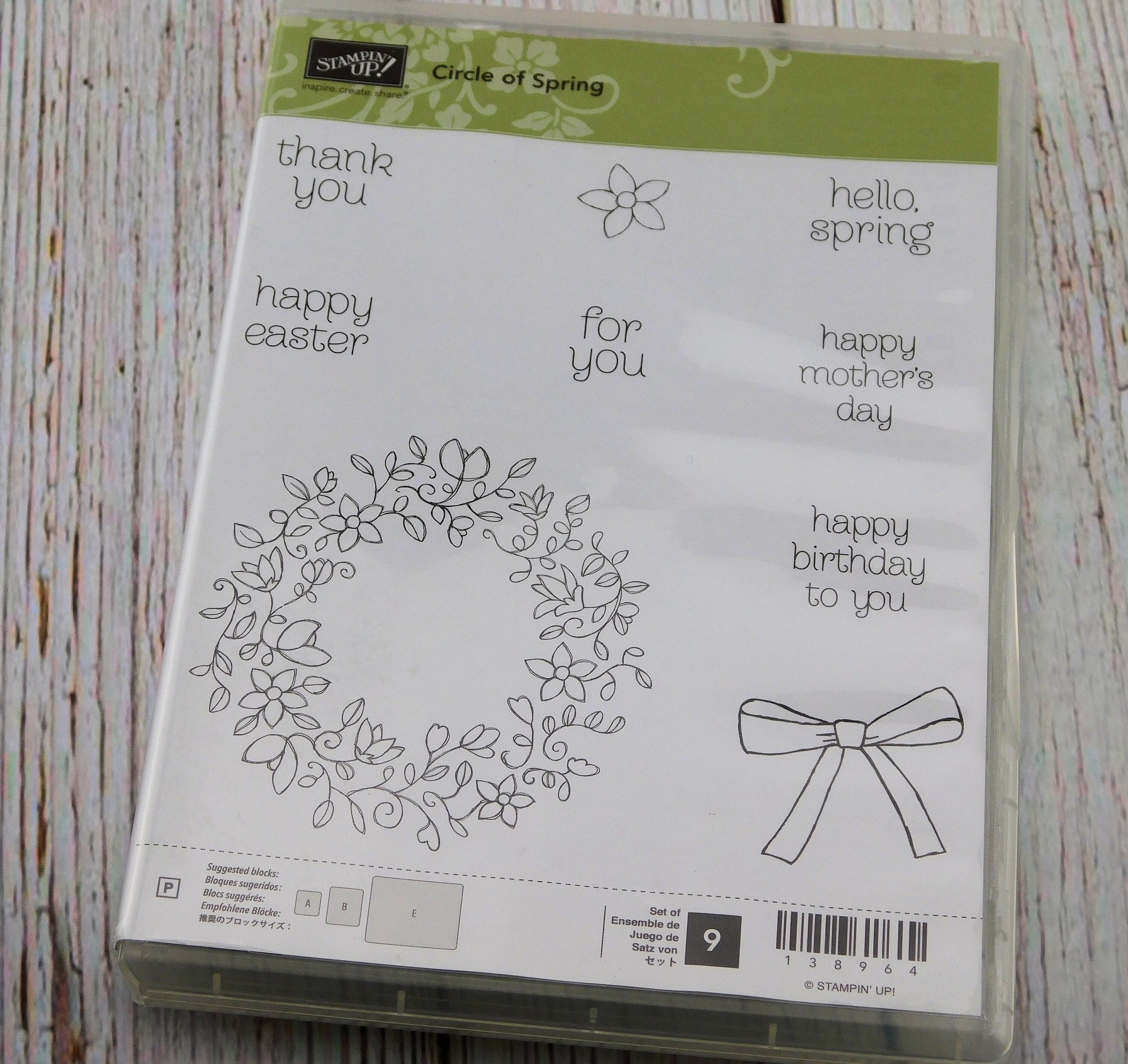 Stampin up Stamps Circle of Spring Clear Cling Stamp Set - Etsy