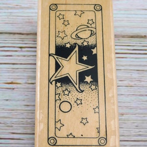 Star Rubber Stamp - Planets and Stars - Star Panel Stamp = Stamp Oasis ...