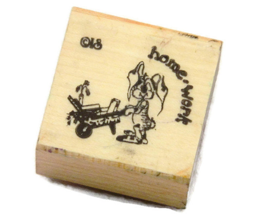 Teacher Stamps Homework Stamps Classroom Stamps Rabbit Rubber Stamp - Etsy