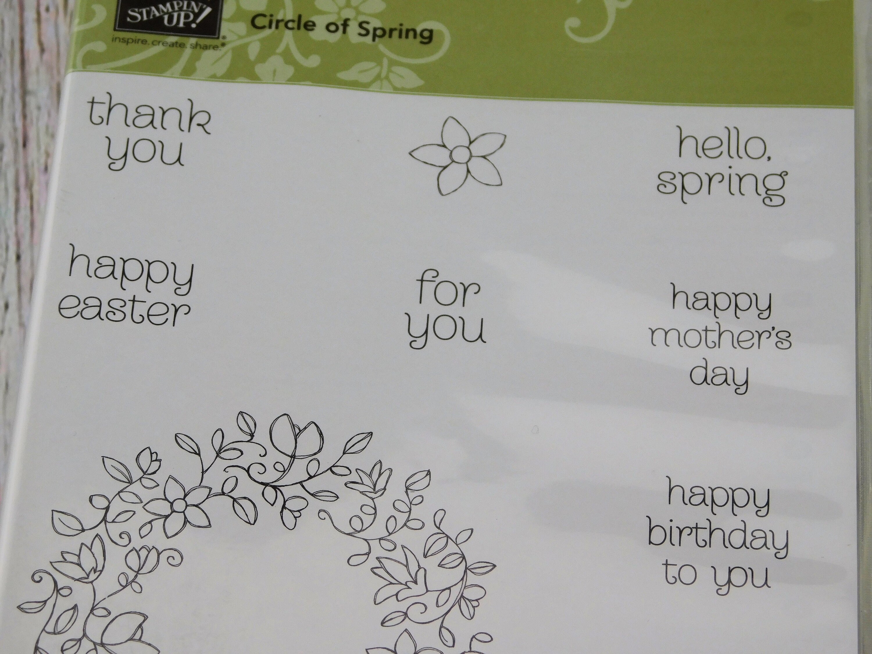 Stampin up Stamps Circle of Spring Clear Cling Stamp Set - Etsy