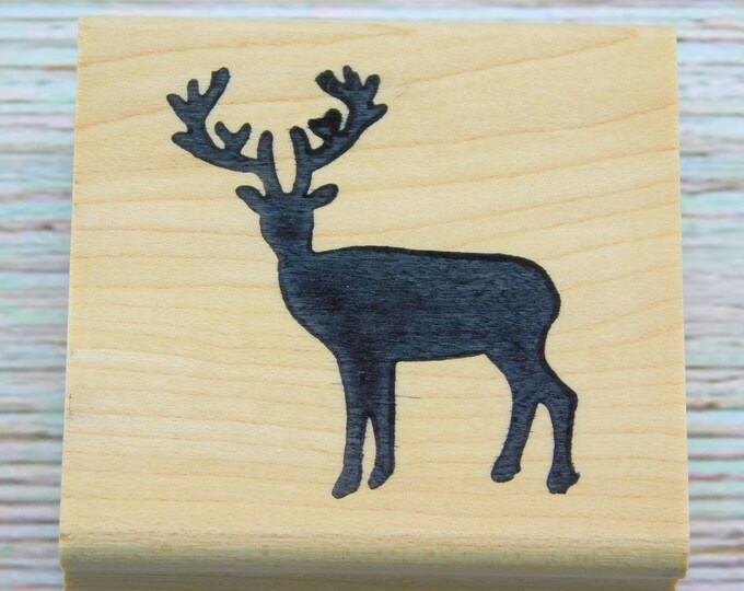 Buck Rubber Stamp - Deer Stamp - Christmas Reindeer - Just for Fun ...