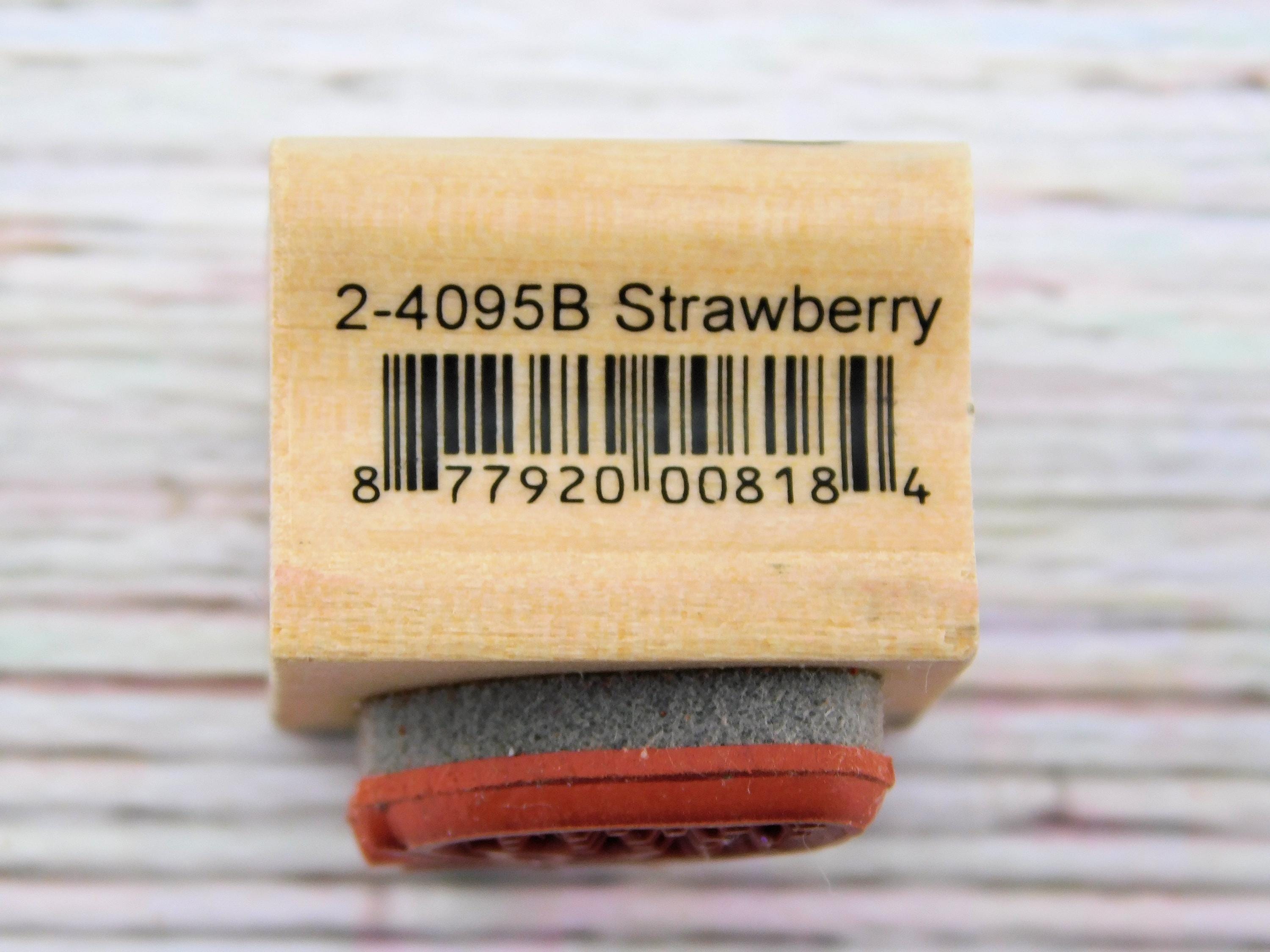 Strawberry Stamp Fruit Rubber Stamp A Muse Artstamps Wood Mounted Stamp ...