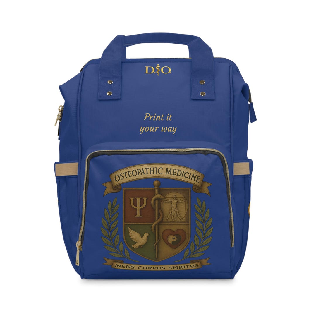 Osteopathic Medicine Crest Modern Doctor Backpack | Doctor Emblem ...