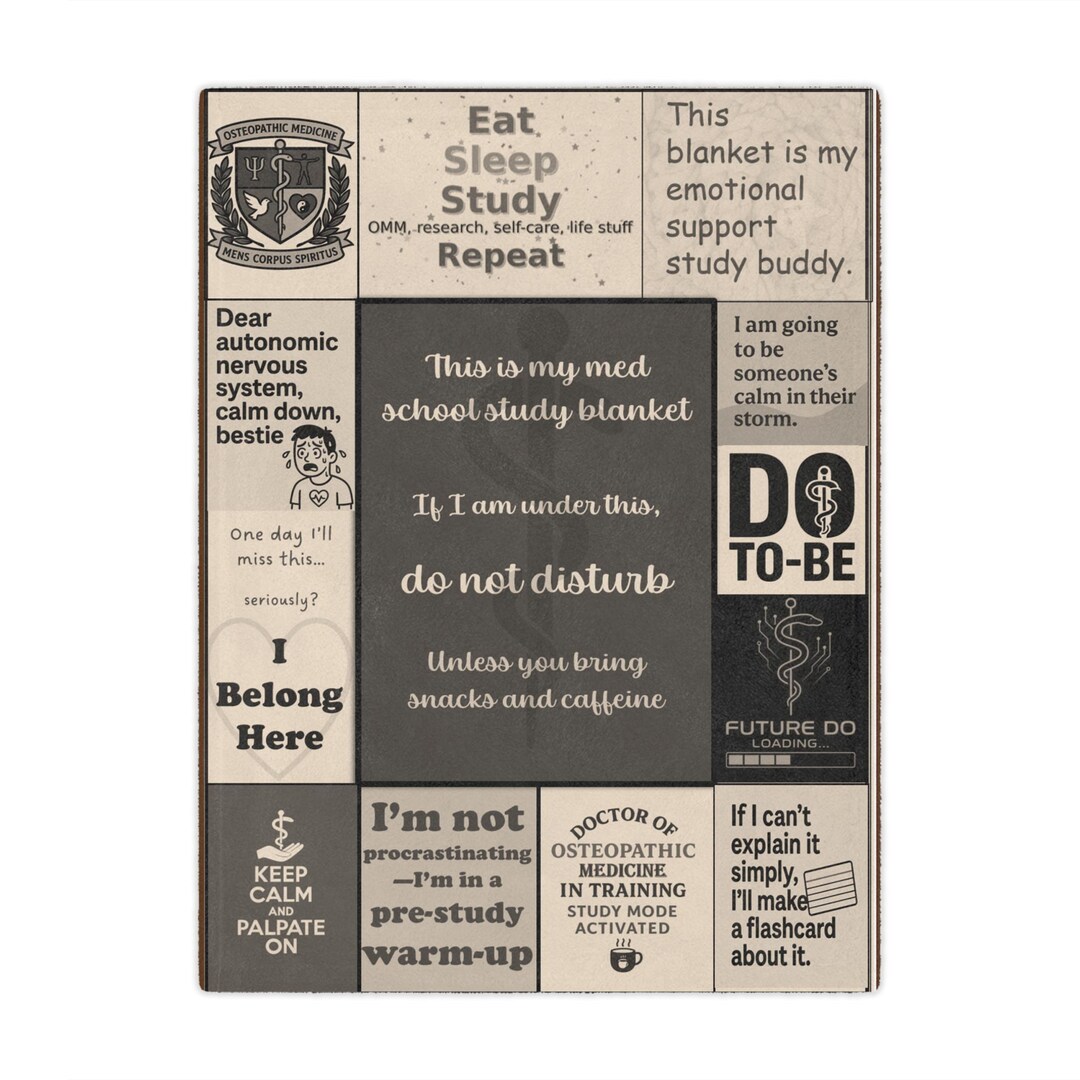 Study Quotes Collage Minky Blanket | Med School Study Humor, Exam Prep ...