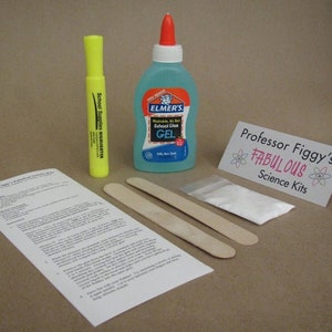 Fluorescent Slime Kit (gak, Flubber) Glows Under Blacklight - Perfect ...