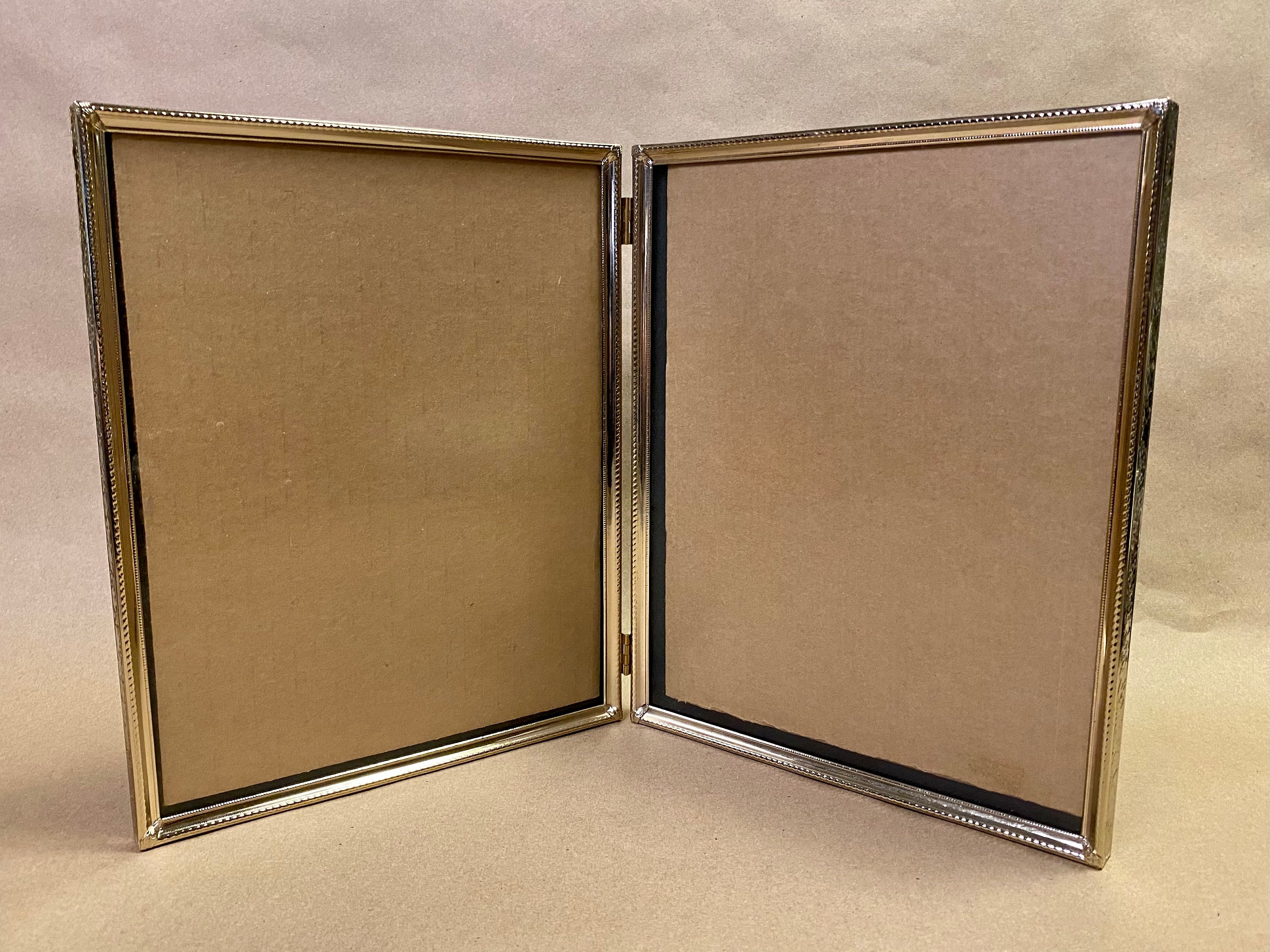 Visual Arts Double 8x10 Photo Frame 1970s Vintage Gold Metal Frame ...