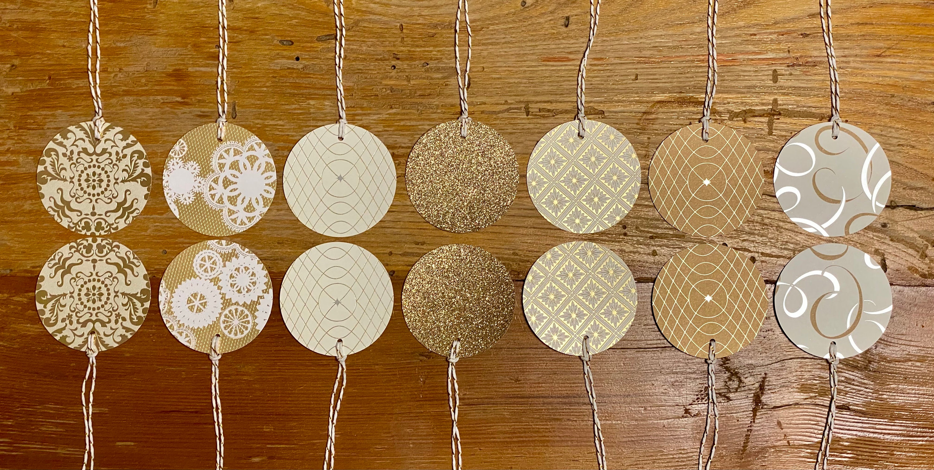 Gold Pack 14 Punched Paper Tags Handmade Gift Tags W/ | Etsy