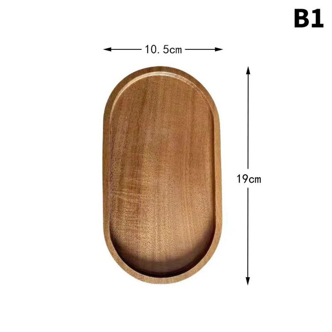 Japanese-style Wooden Tray: Solid Wood Dessert Plate, Snack & Tea ...