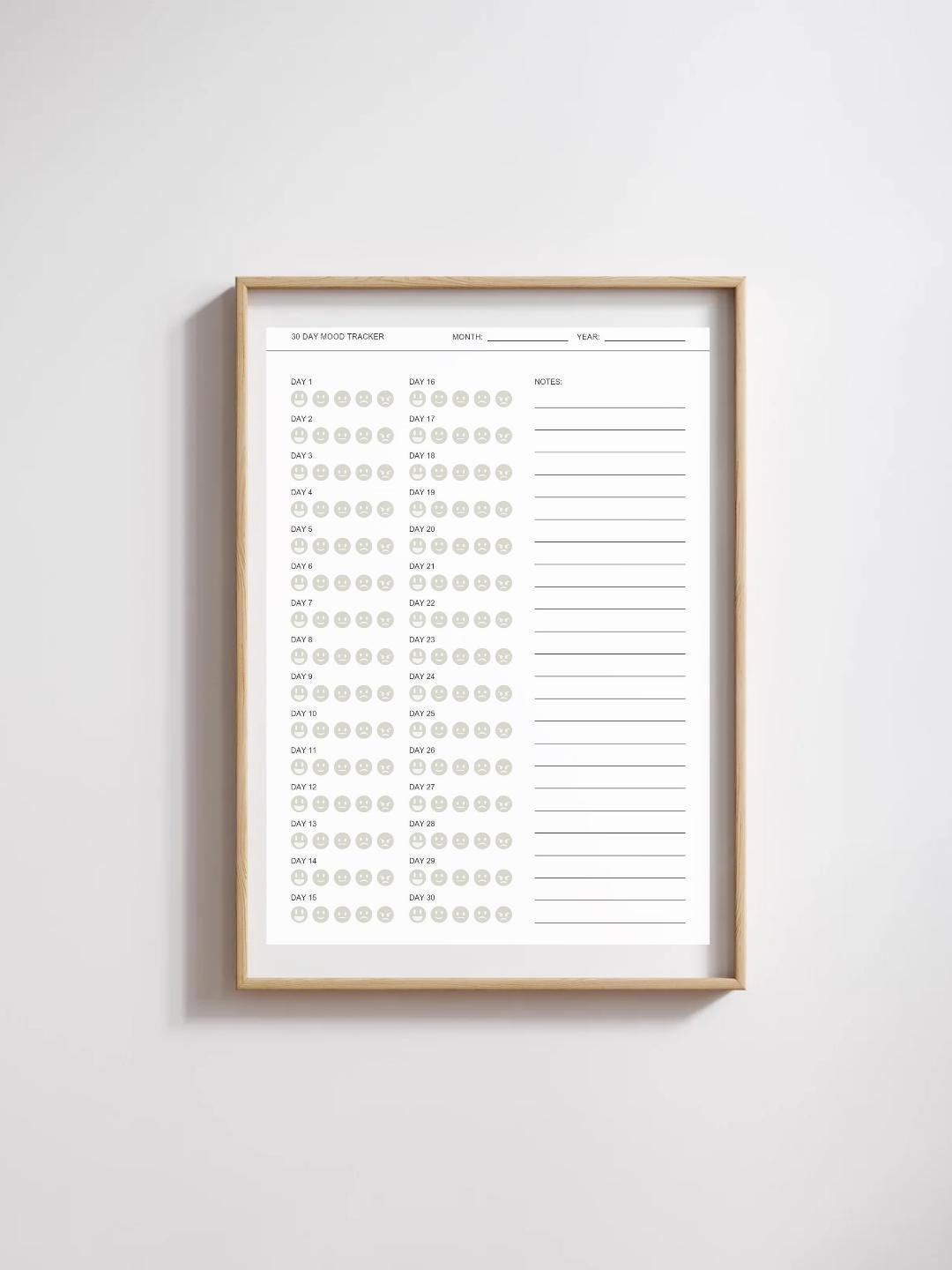 Mood Board Printable | Inspiration Template | Minimal Design | A4 A5 US Letter - Etsy