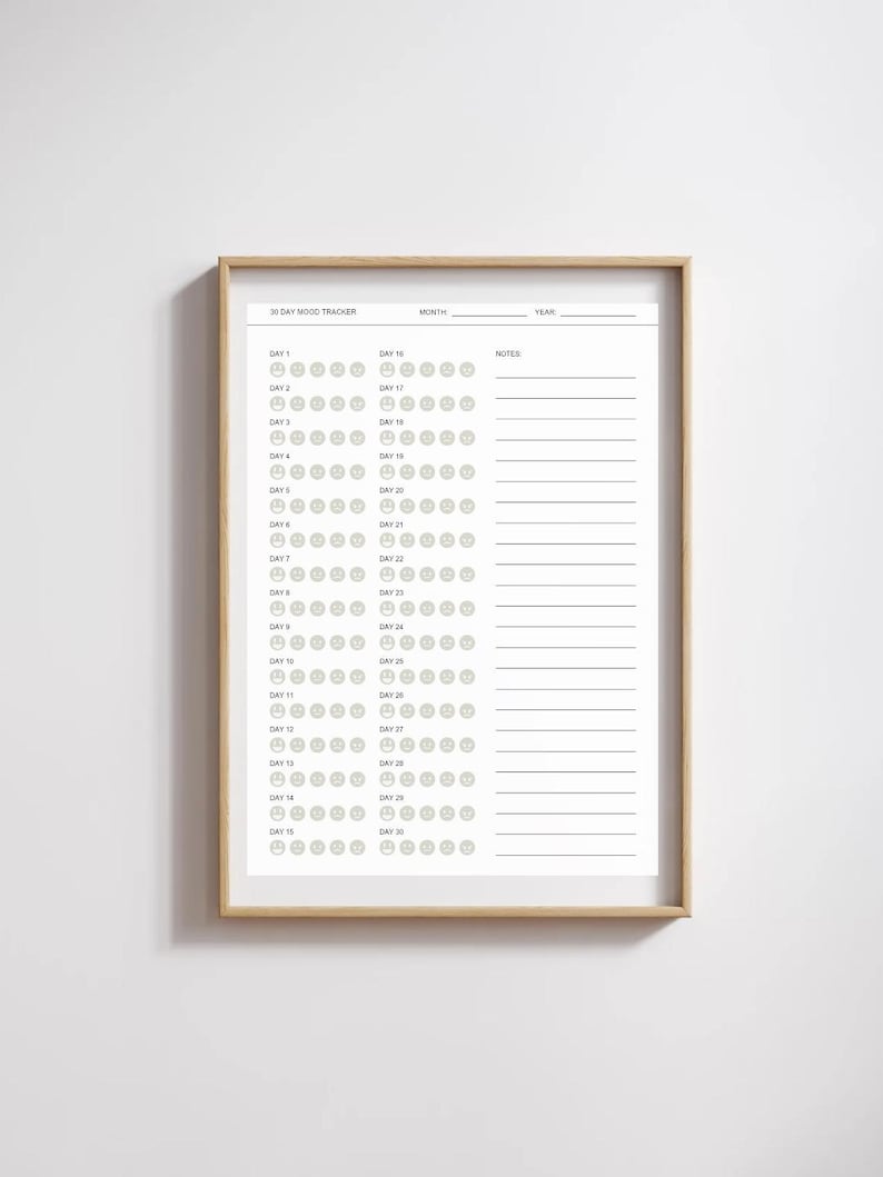 Mood Board Printable | Inspiration Template | Minimal Design | A4 A5 US Letter - Etsy