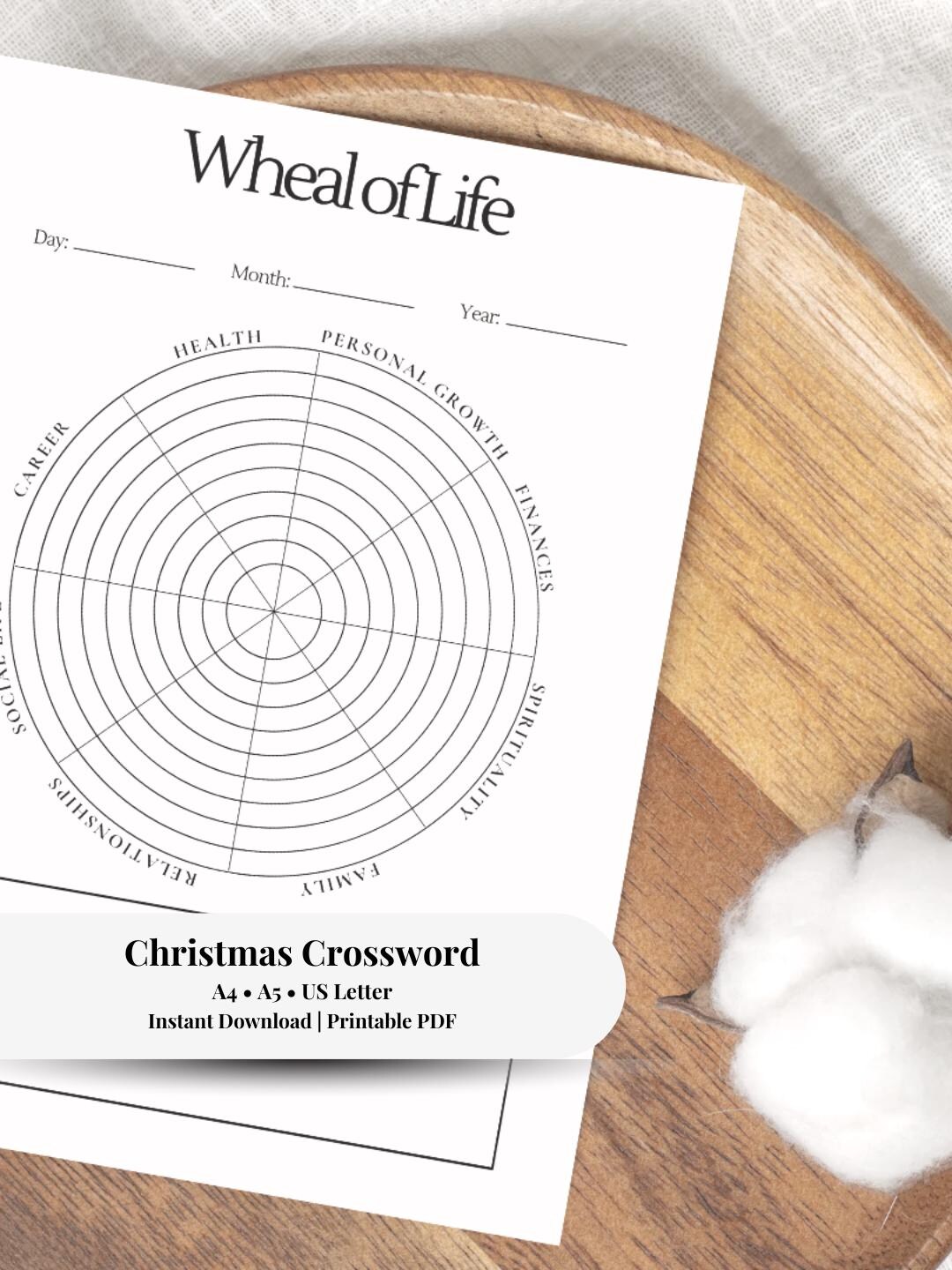 Wheel of Life Worksheet | Self Reflection Tool for Life Balance ...