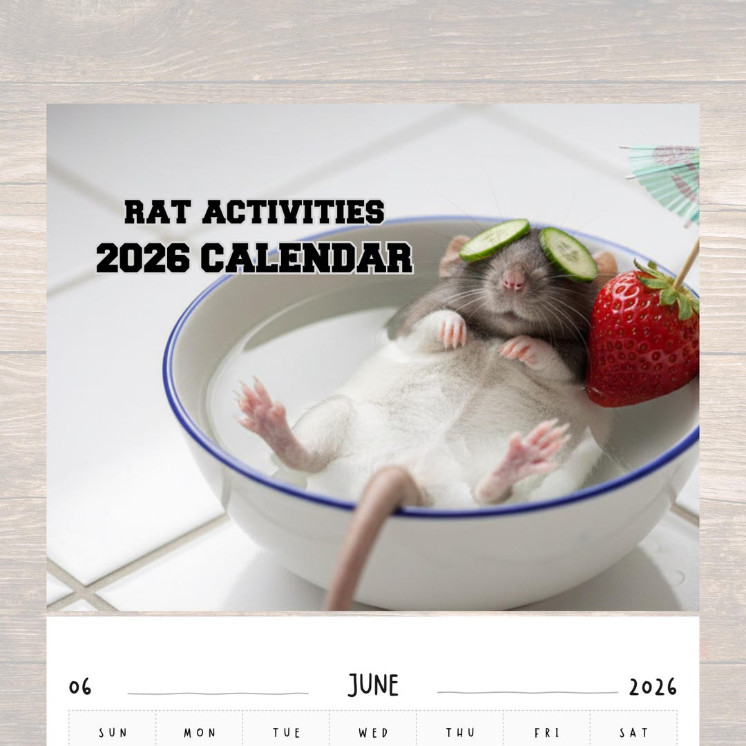 Rat Calendar 2026 Funny Rat Activities Gag Gift - Etsy