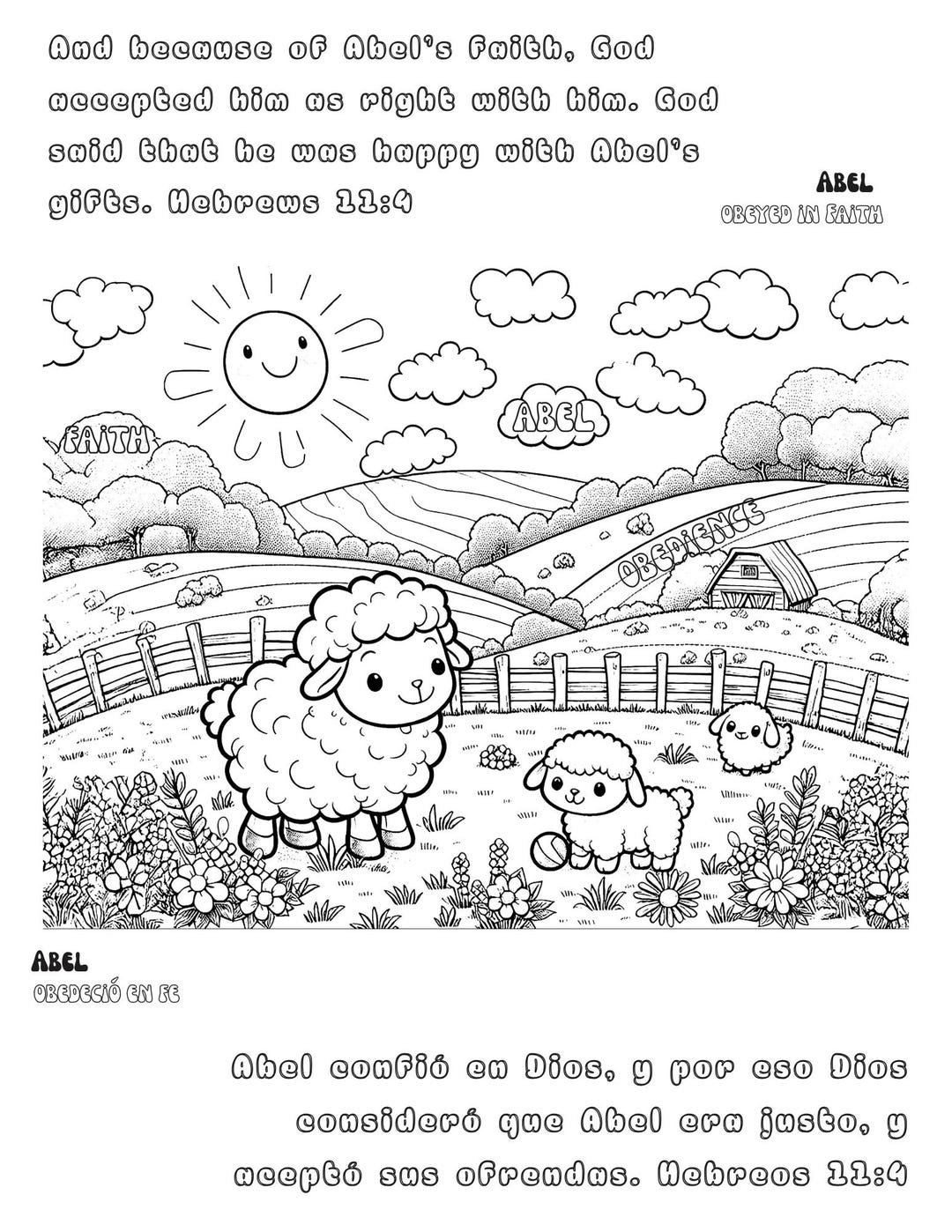 Heroes of Faith Coloring Pages | Bilingual Bible Printable (PDF) - Etsy