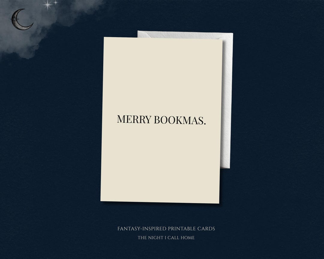 Merry Bookmas Printable | Booktok Holiday Humor | Fantasy Romance ...