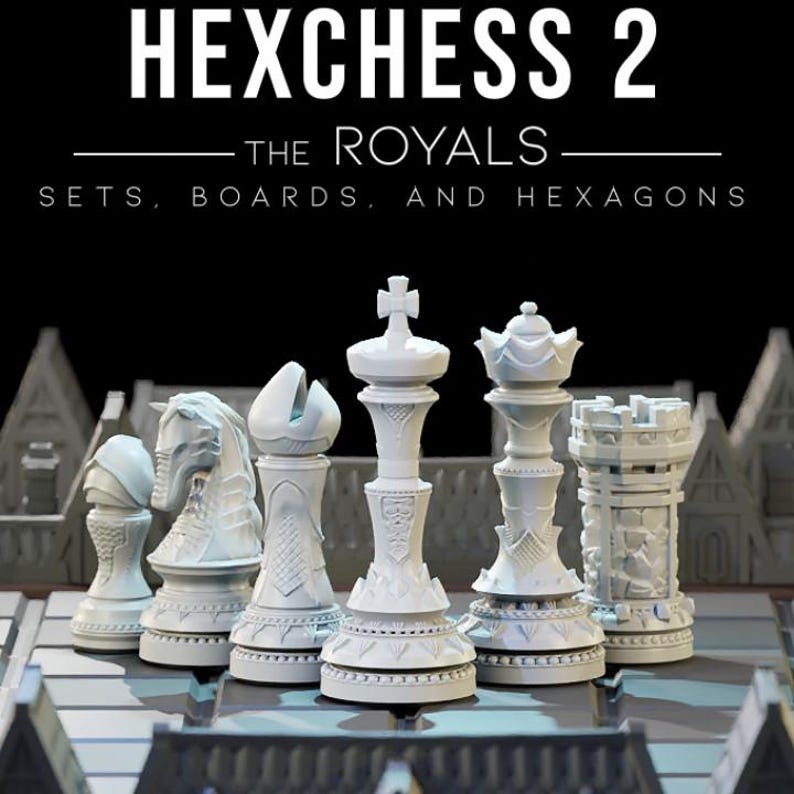 Hex Chess Pieces- Royals Edition - Etsy