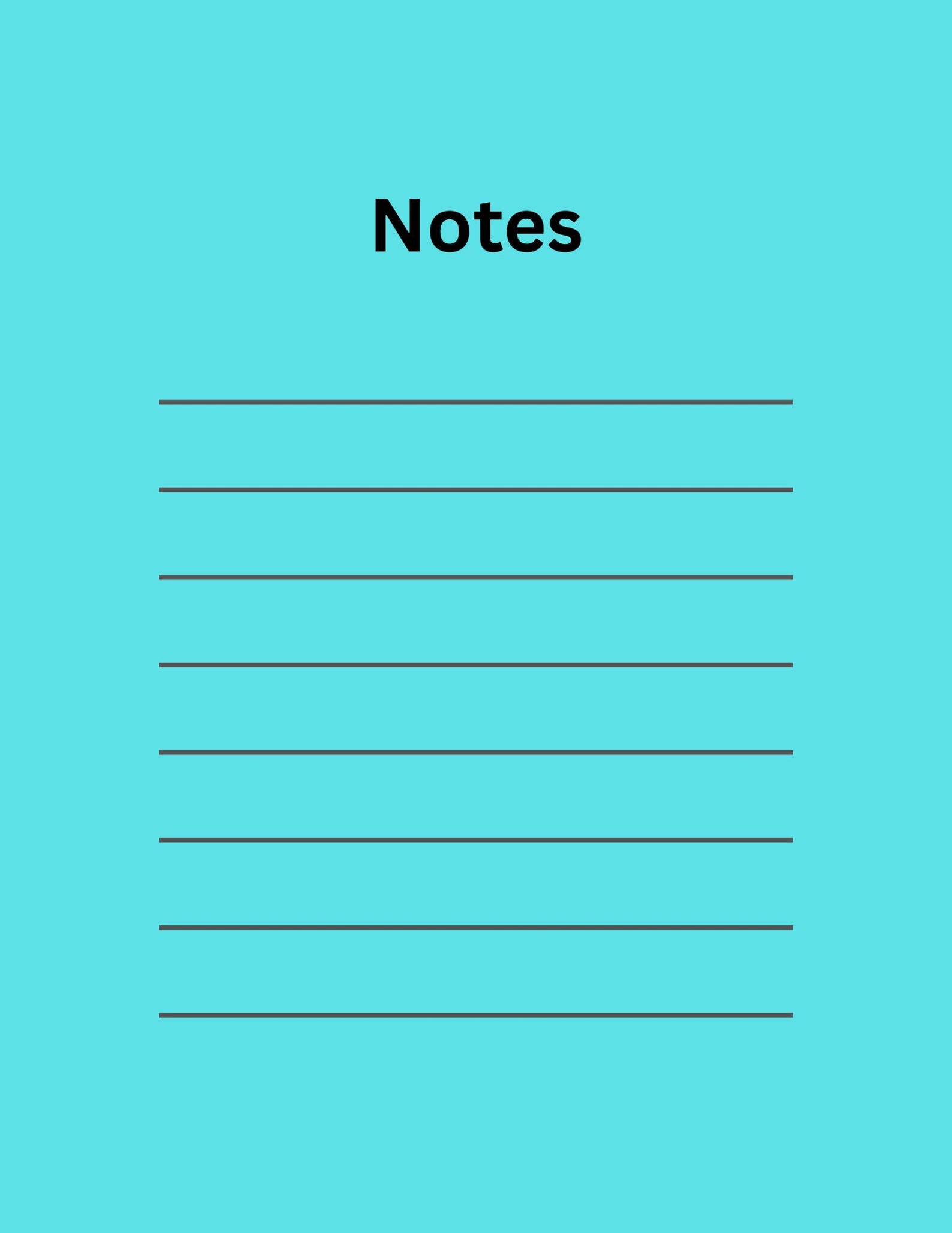 Notes Planner | Calm Minimal Printable | Simple Notes & Reflection ...