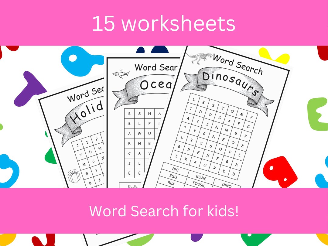 Word Search for Kids Printable Preschool Curriculum English Worksheets ...