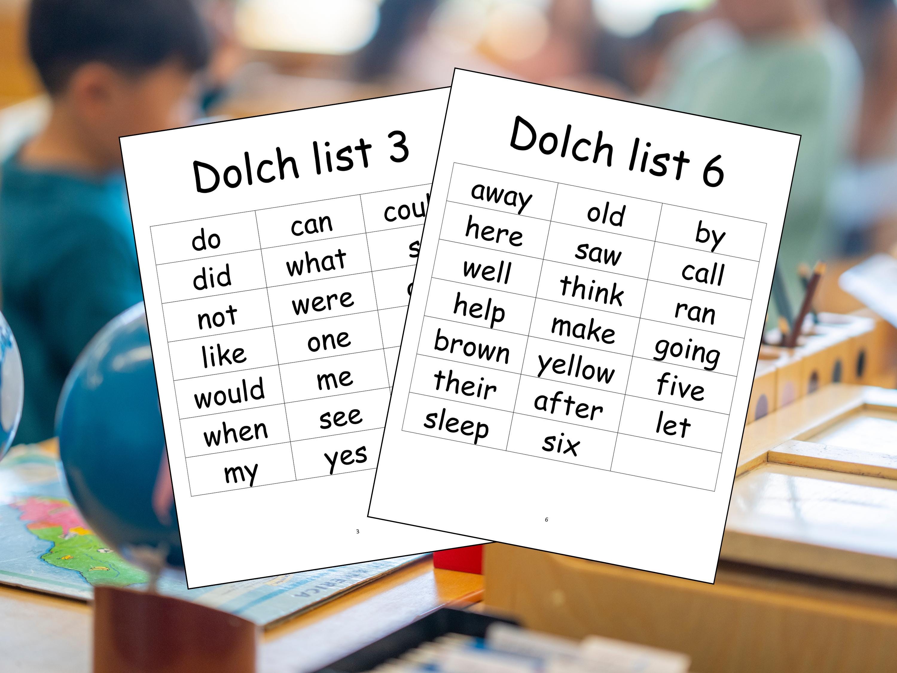 Dolch Sight Words for Back to School English Lesson Preschool ...