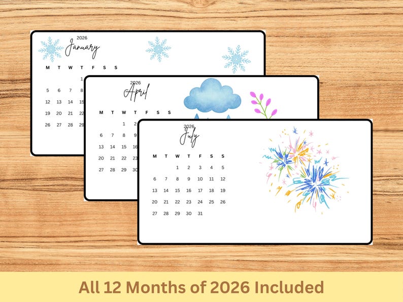 Printable 2026 Calendar Preschool Curriculum Classroom Decor Teacher ...