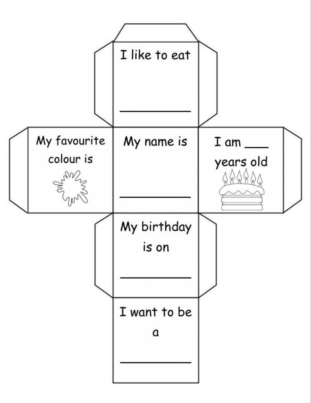 Facts About Me Cube - Etsy