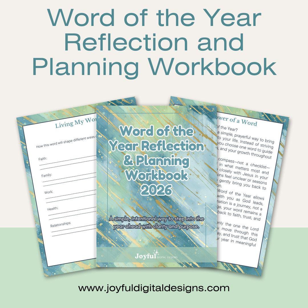 Word of the Year Reflection & Planning Workbook | Self Reflection and ...