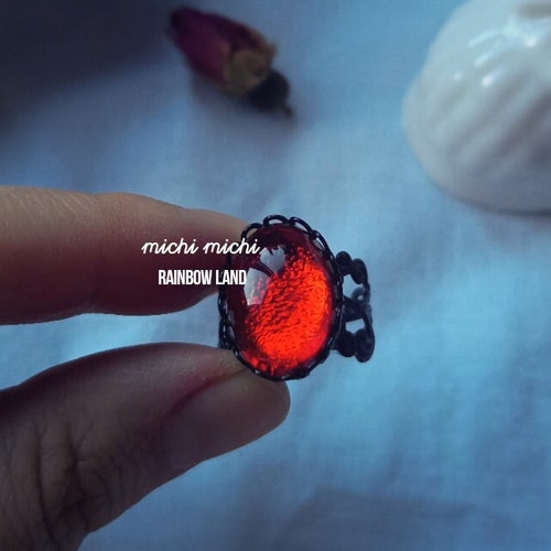 Blood Red Gothic Ring - Etsy