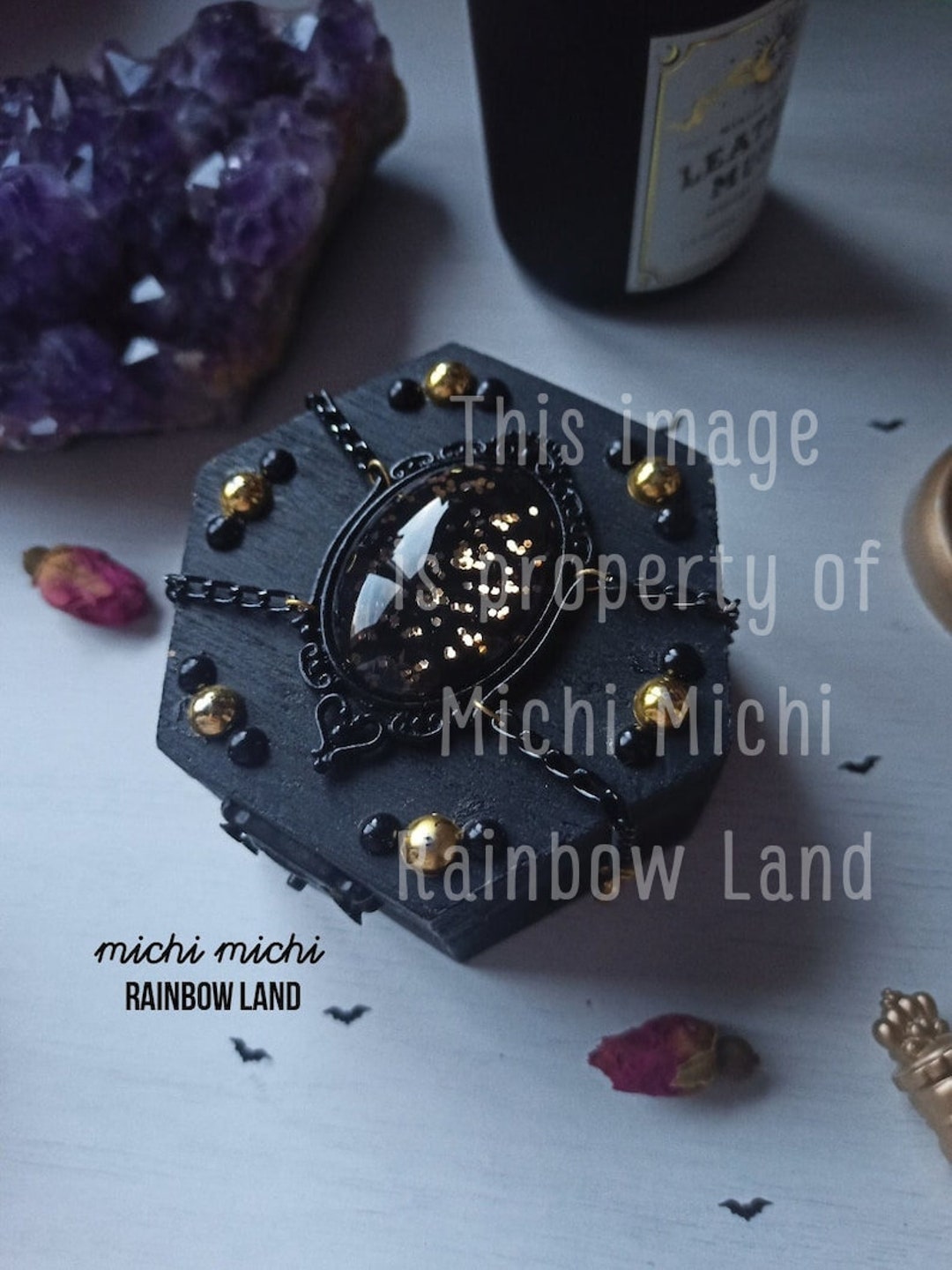 Salem Wiccan Trinket Box Hand Painted Wedding Ring Box - Etsy