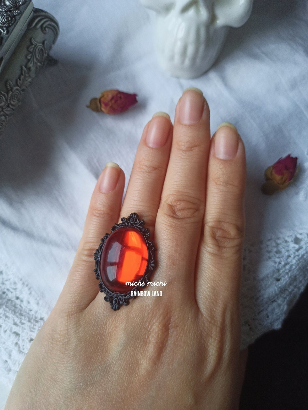 Vampires Blood Gothic Ring, Victorian Ring, Wiccan Jewelry, Halloween ...