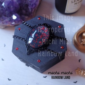 Dragons Blood Box Gothic, Trinket Box, Hand Painted, Medieval, Mini ...