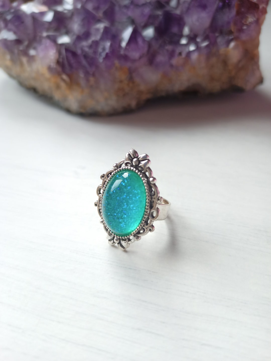 Aqua Love Potion Gothic Ring - Etsy