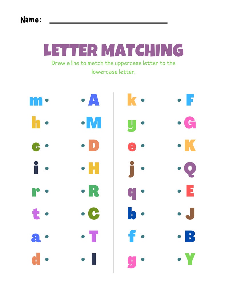 Alphabet Tracing Missing Letter Matching Workseet Bundle 3 Pages ...