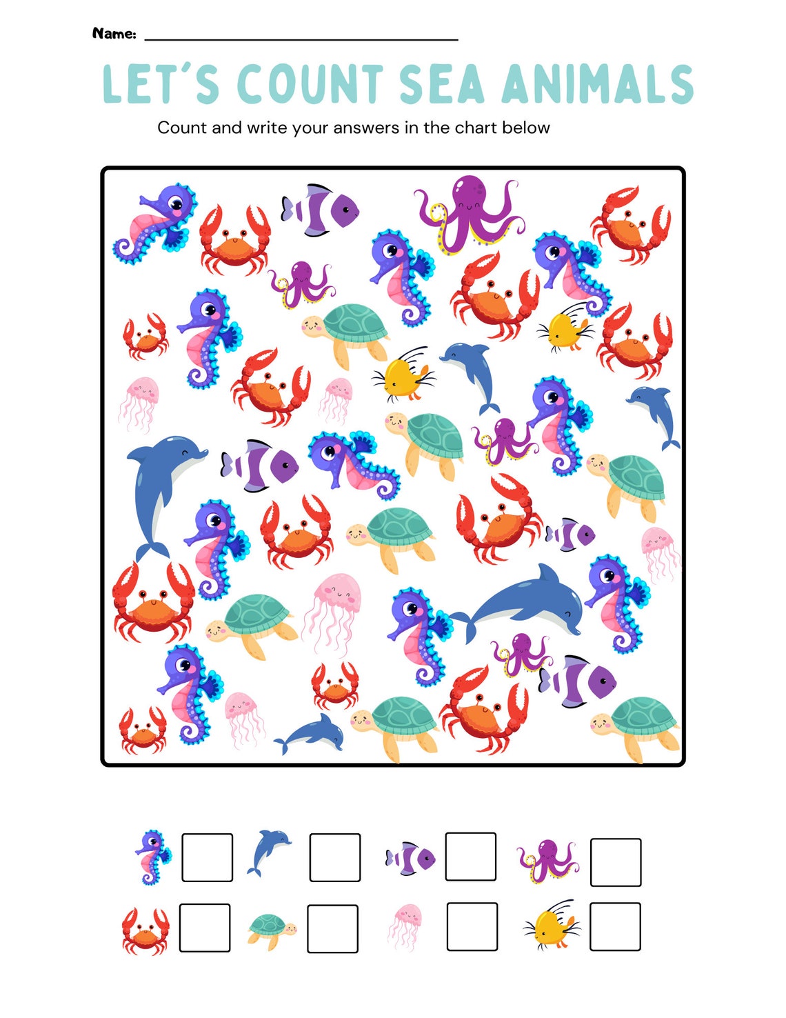 Counting Missing Number Tracing Kids Learning Worksheets Instant ...