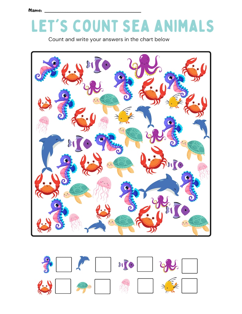 Counting Missing Number Tracing Kids Learning Worksheets Instant ...